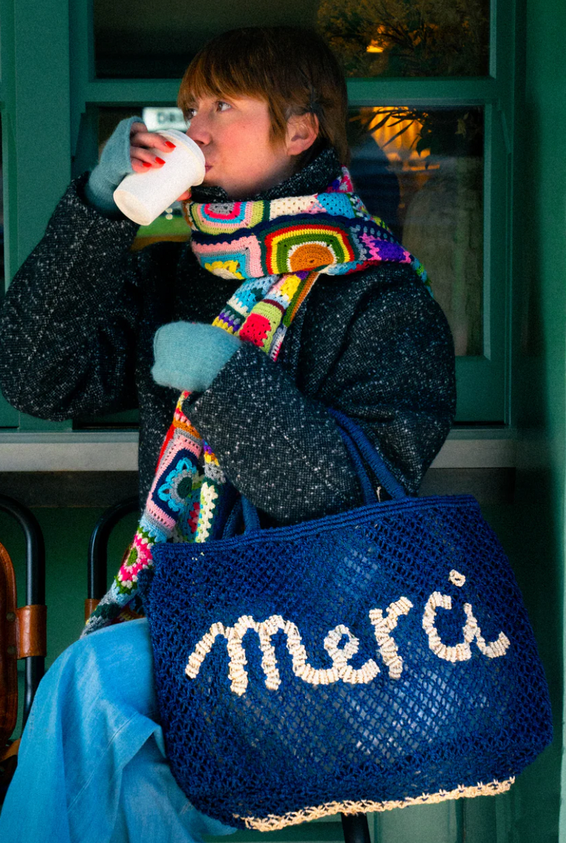 MERCI BAG SMALL - INDIGO / NATURAL - THE JACKSONS – EMIA FASHION