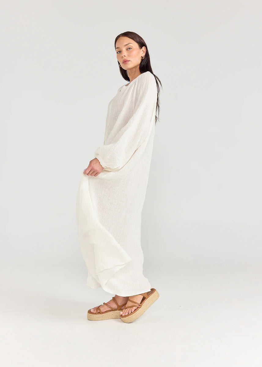 SIENNA DRESS - WHITE - PIPPA RIDLEY – EMIA FASHION