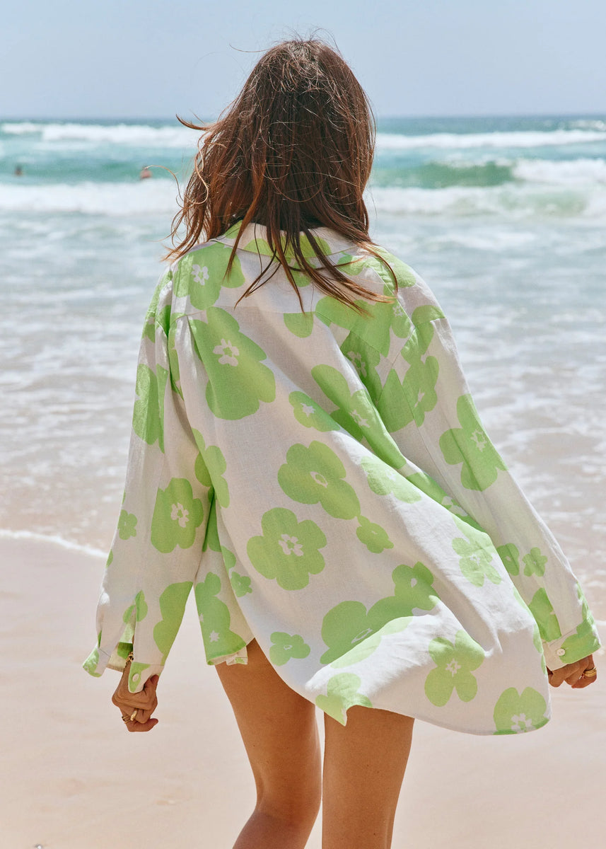 SKYLAR SHIRT - PISTACHIO EDEN - PIPPA RIDLEY – EMIA FASHION